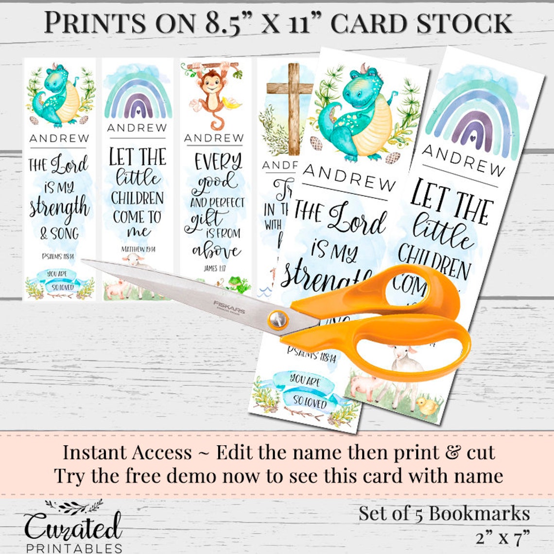 Printable Bible Verse Bookmarks Bookmarks for Children | Etsy