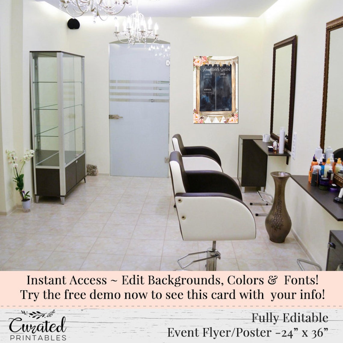 Editable Poster Sign Advertising Poster DIY Large Flyer - Etsy