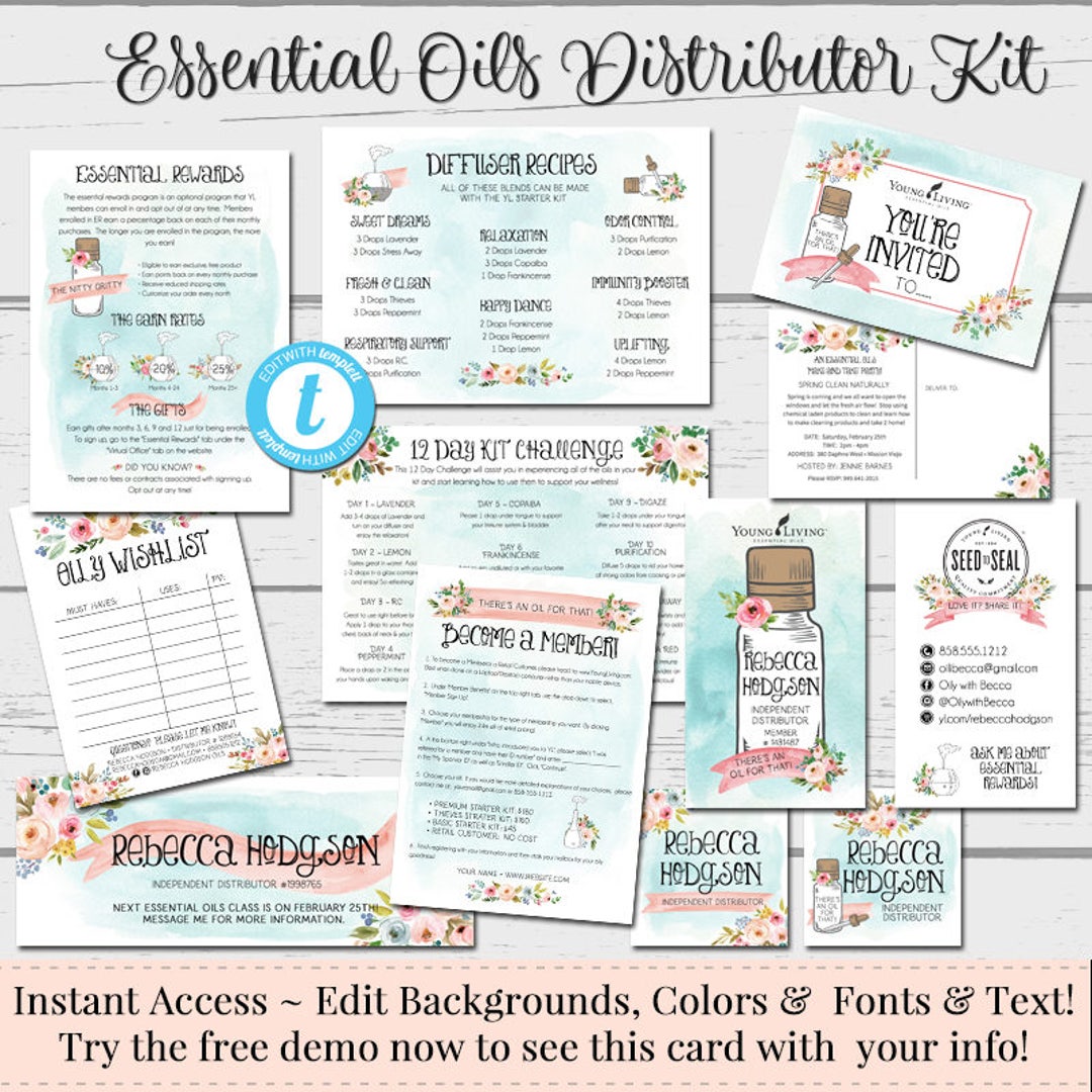 Essential Oils Distributor Kit, Essential Oils, Essential Oils ...