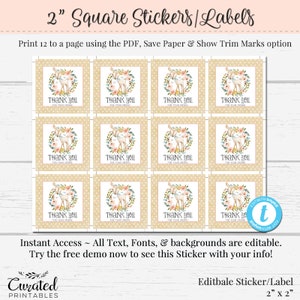 Editable Square Label, DIY Sticker, Editable Label, Product Label ...