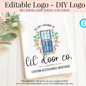 Editable Door Logo, Front Door Logo, Instant Download Logo, DIY Logo ...
