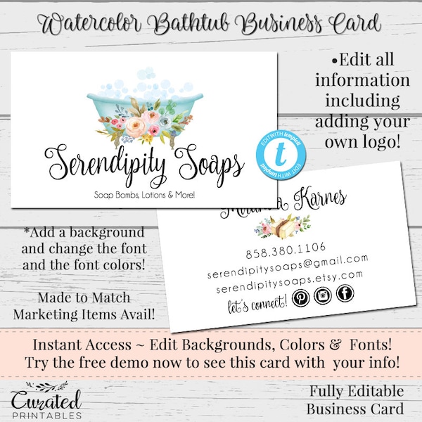 Soap Business Card - Etsy