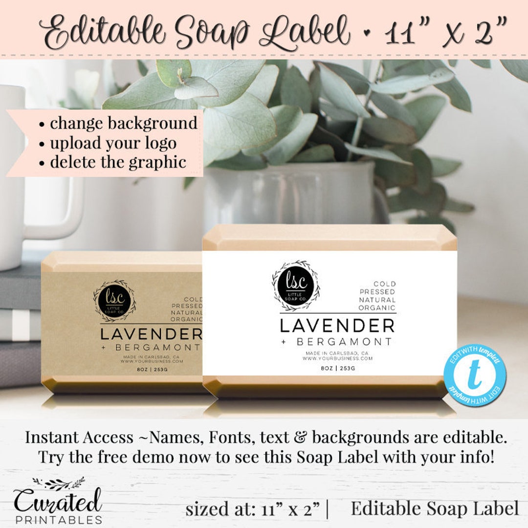Soap Labels, Editable Label, Bath Label, DIY Label, DIY Wrap Labels ...