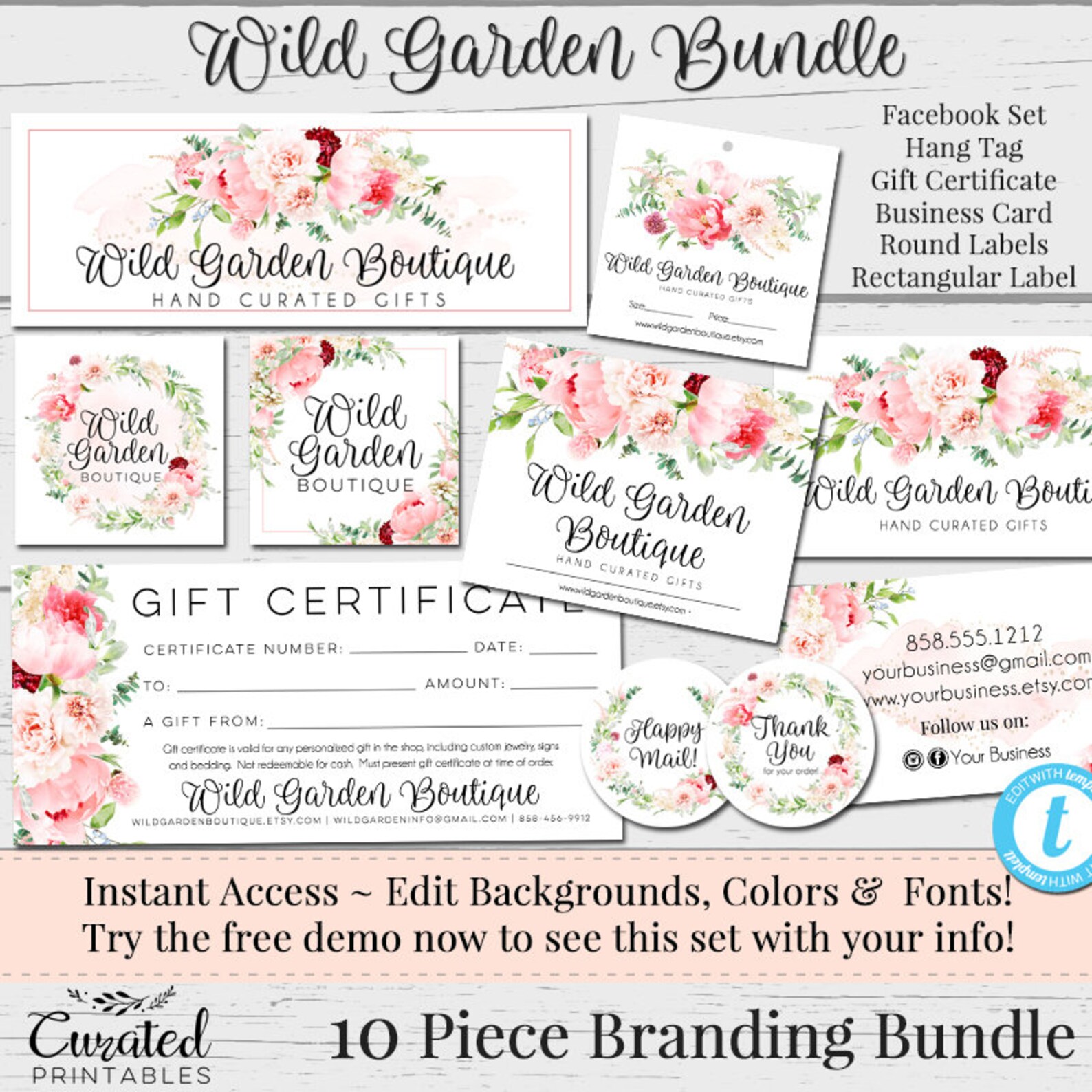 Hang Tag Editable Price Tag DIY Hang Tag Instant Download - Etsy