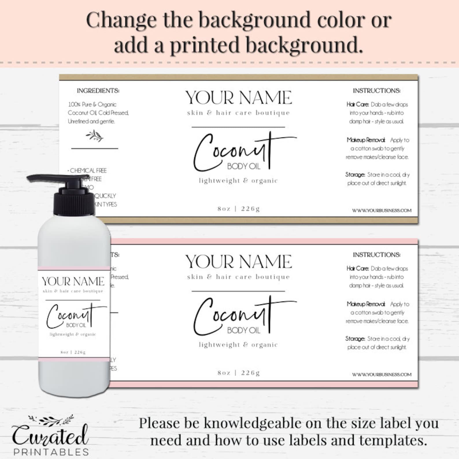 DIY Bottle Label Editable Bottle Label Editable Bottle - Etsy