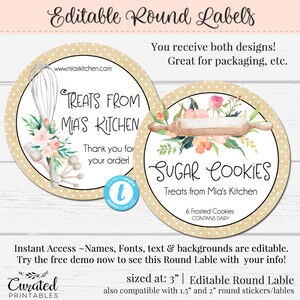 Baking Rack Card, DIY Menu, Editable Rack Card, DIY Rack Card, Editable ...