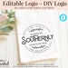 Editable Logo, Round Logo, Boutique DIY Logo, Retro Logo, DIY Logo ...