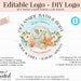 Editable Logo, Beach Logo, Shell Logo, Bath and Body Logo, Coastal Logo ...