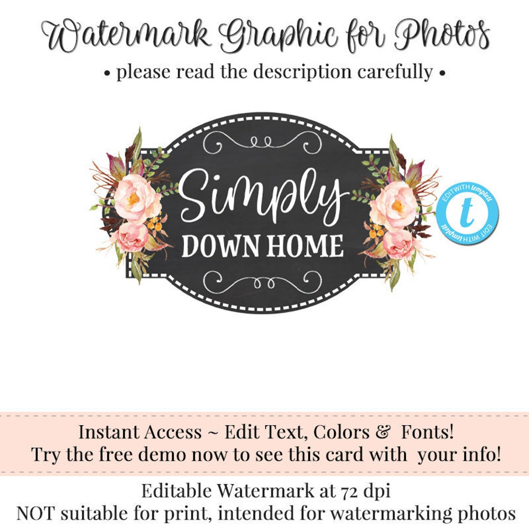 Watermark for Photos, Watermark Graphic, Watermark Logo, Branding ...