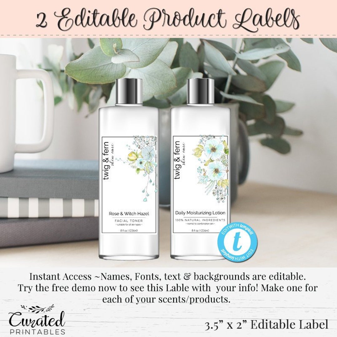 DIY Bottle Label, Editable Bottle Label, DIY Bottle Label, Bottle Label ...