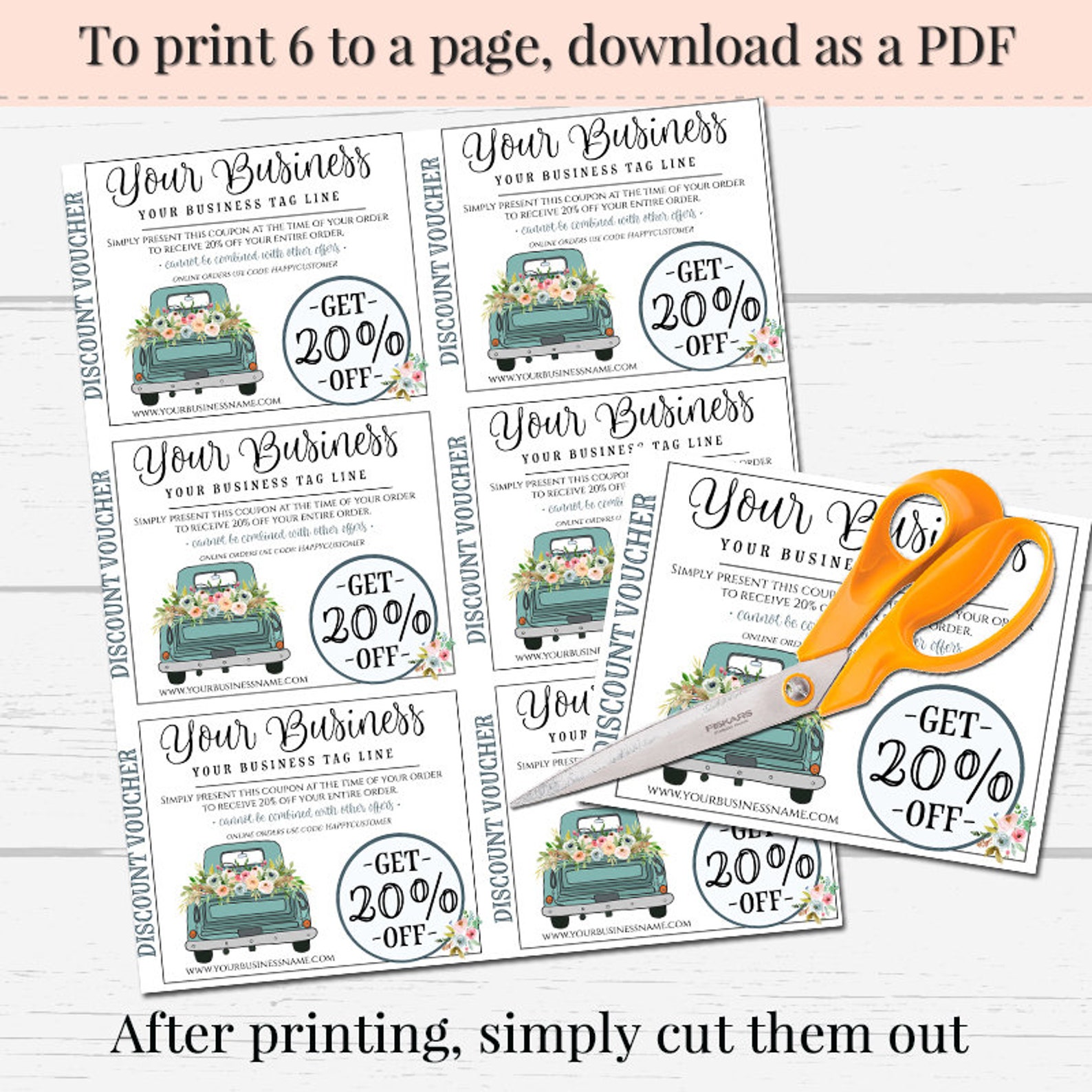 DIY Discount Coupons, Editable Coupons, DIY Vouchers, Editable Gift ...