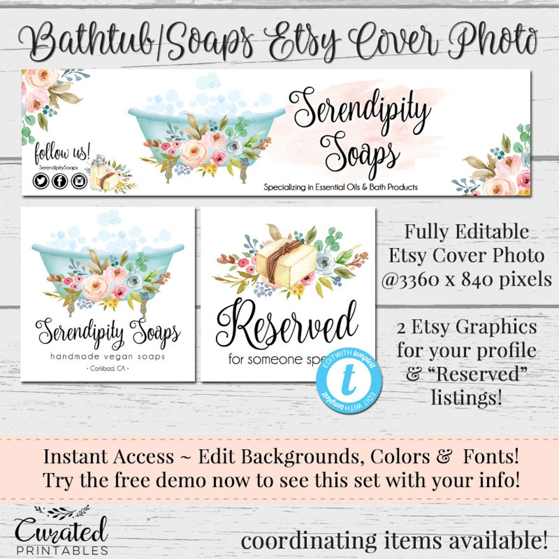 Soap Business Card Bathtub Card Template DIY Business Card | Etsy