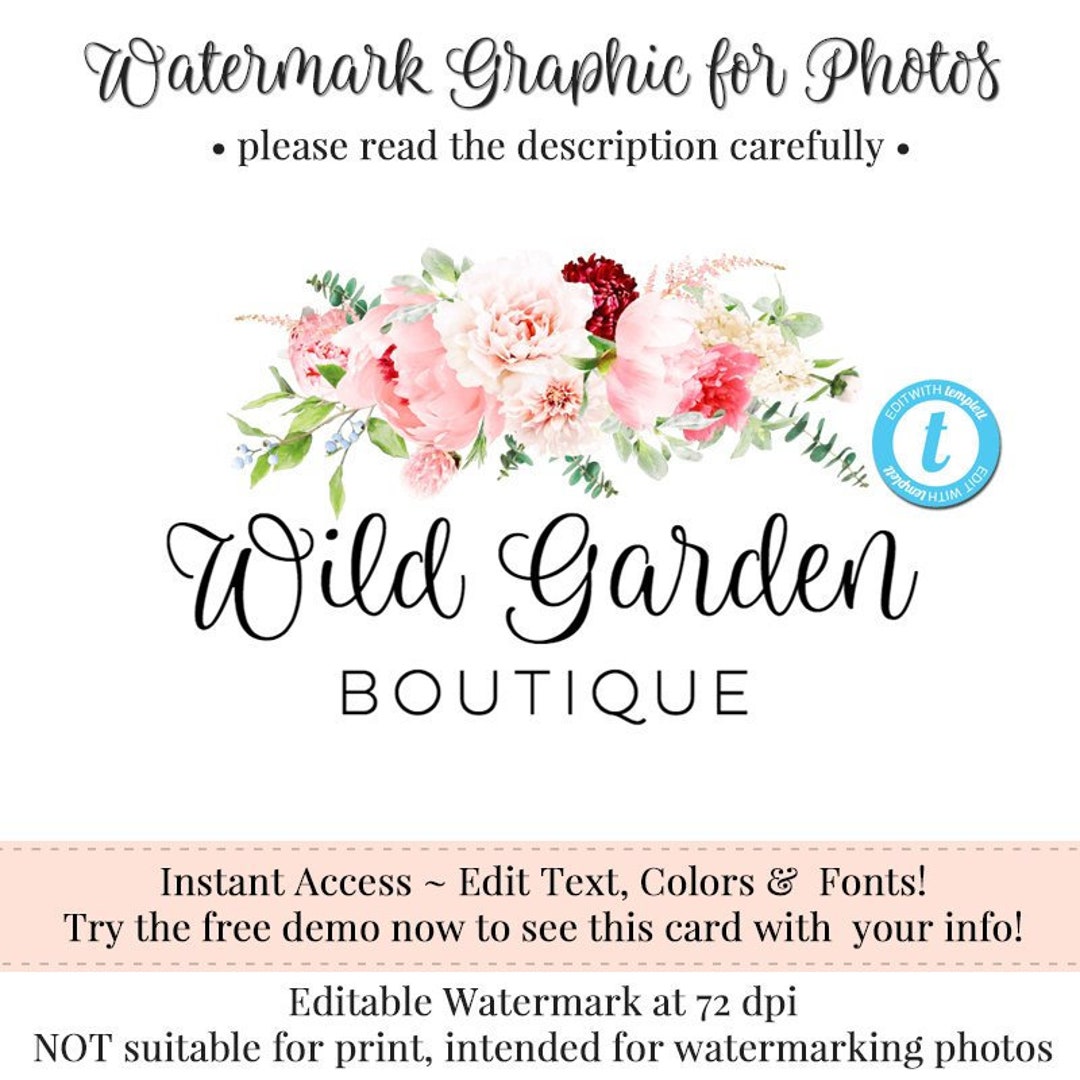 DIY Watermark for Photos, Watermark Graphic, Watermark Logo, Branding ...