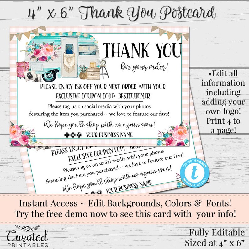 DIY Trailer Facebook Set Customizable Facebook DIY Facebook | Etsy