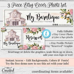 DIY Barn Facebook Set, Customizable Facebook, DIY Facebook, Editable ...