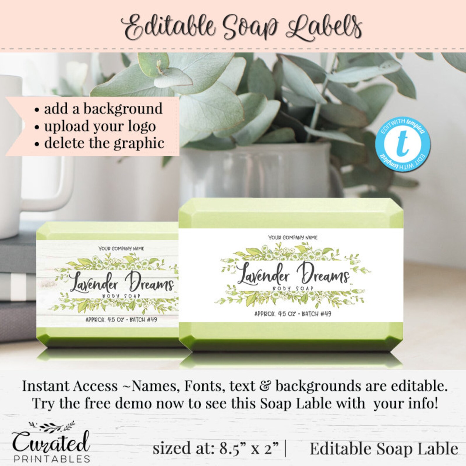 Spray Bottle Label Editable Spray Bottle Label DIY Spray - Etsy