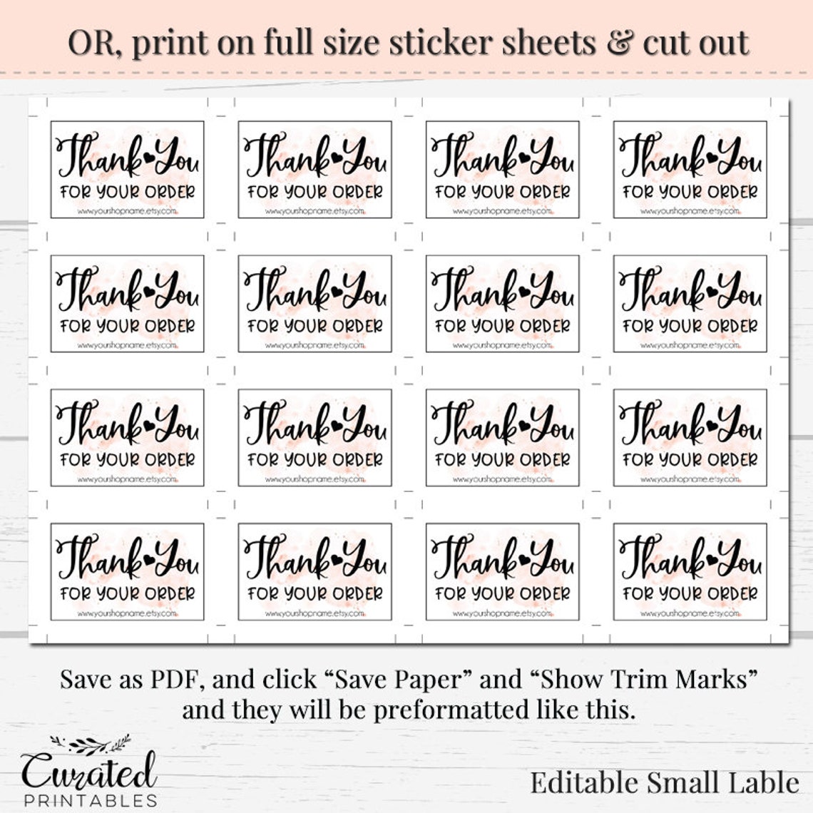 DIY Small Label, Editable Label, Small Product Label, DIY Ingredient ...