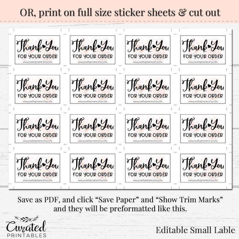 DIY Small Label, Editable Label, Small Product Label, DIY Ingredient ...