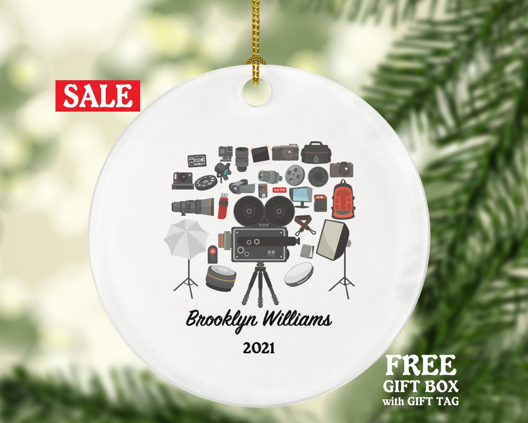 Video Maker Photographer Christmas Ornament Personalized, Content ...