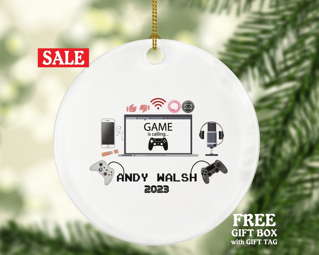 Personalized Playing Video Game Player Gamer Boy or Girl Game Christmas ...