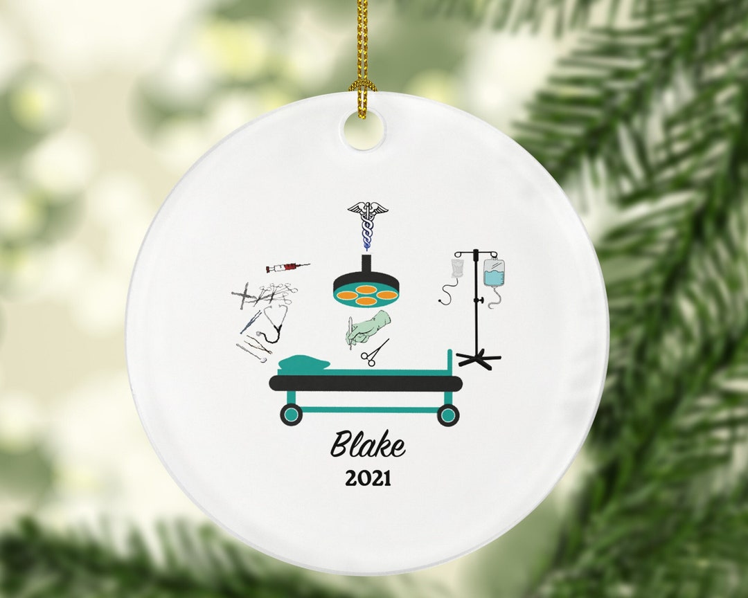 Surgeon Doctor Christmas Ornament Personalized - Surgery Medical Dr ...