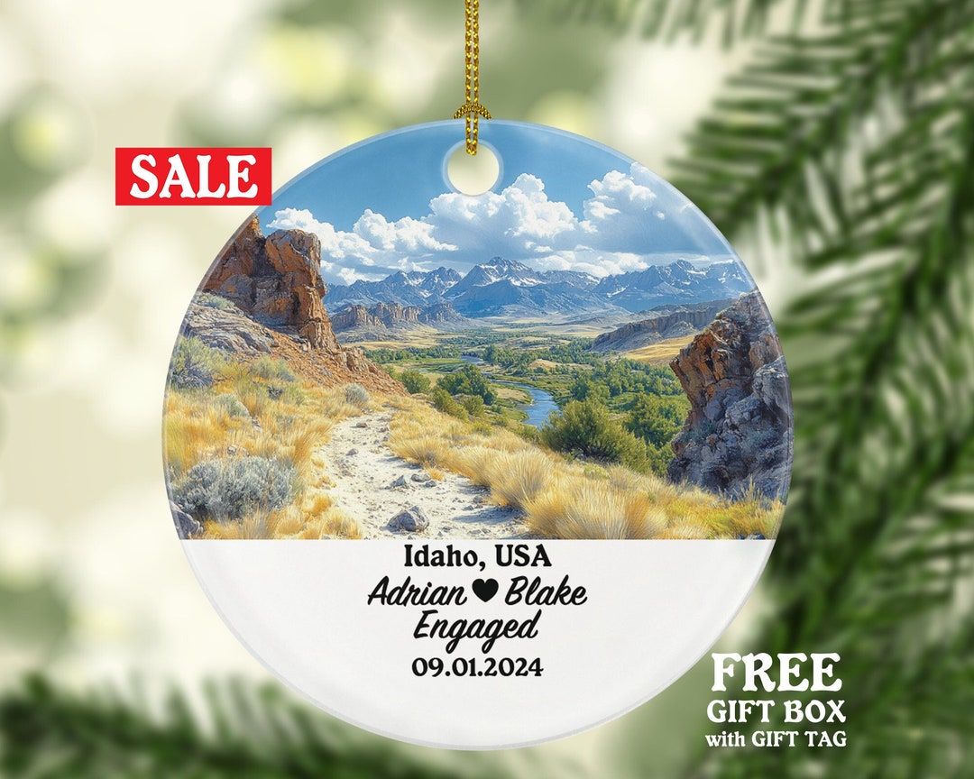 Idaho Christmas Ornament Personalized - ID Engaged Married Family ...