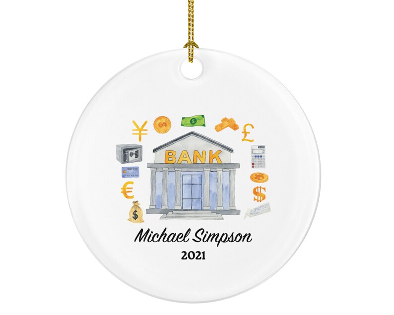 Bank Worker Christmas Ornament Personalized - Bank Worker Custom Gift ...