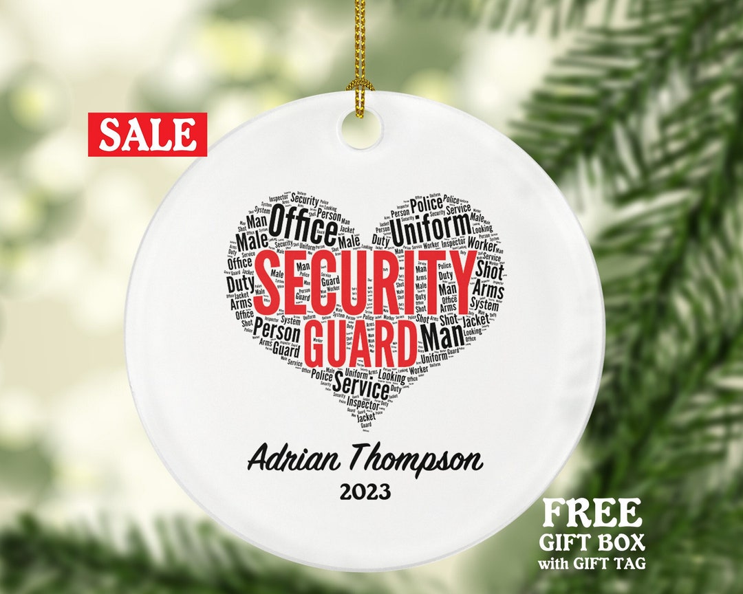 Security Guard Christmas Ornament Personalized - Gift for an Office ...