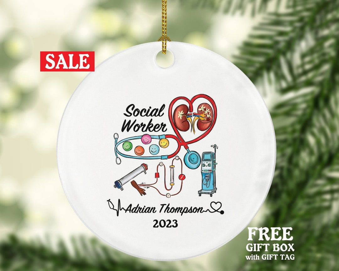 Dialysis Social Worker Christmas Ornament Personalized - Urinary System ...