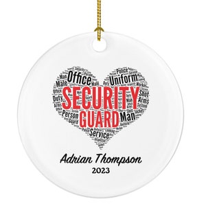 Security Guard Christmas Ornament Personalized Gift for an Office ...