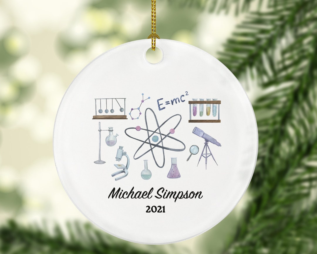 Science STEM Biology Chemistry Christmas Ornament Personalized ...