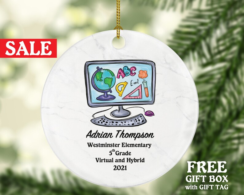 Virtual Grade Graduation Online Learning Christmas Ornament - Etsy