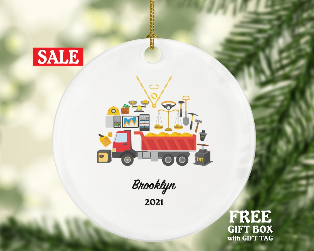Gold Miner Christmas Ornament Personalized - Gold Mining Gift for a ...