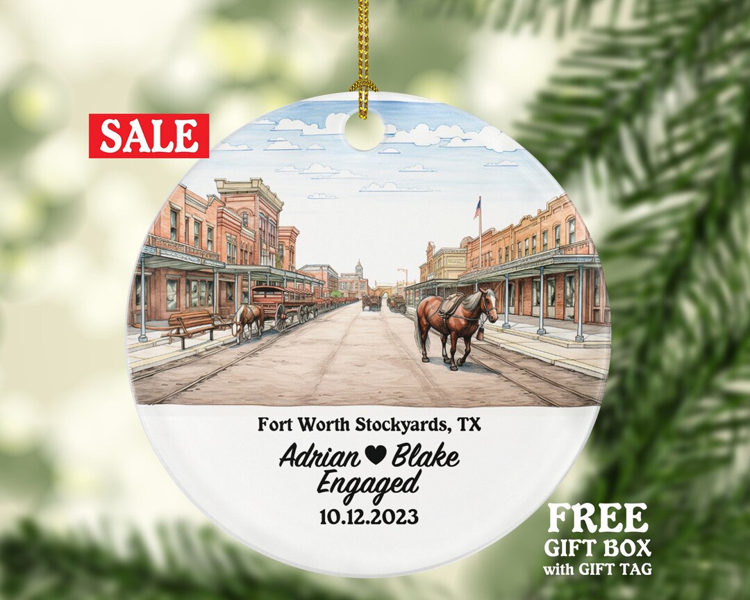 Fort Worth Stockyards Texas Christmas Ornament Personalized - TX ...