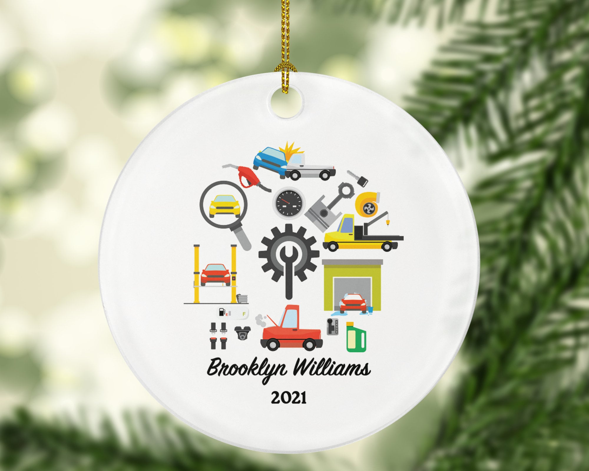 Car Mechanic Repair Man Christmas Ornament Personalized - Etsy UK