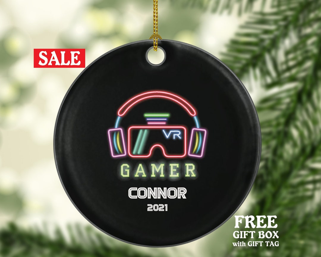 Virtual Reality Personalized Christmas Ornament - Custom VR Video Gamer ...