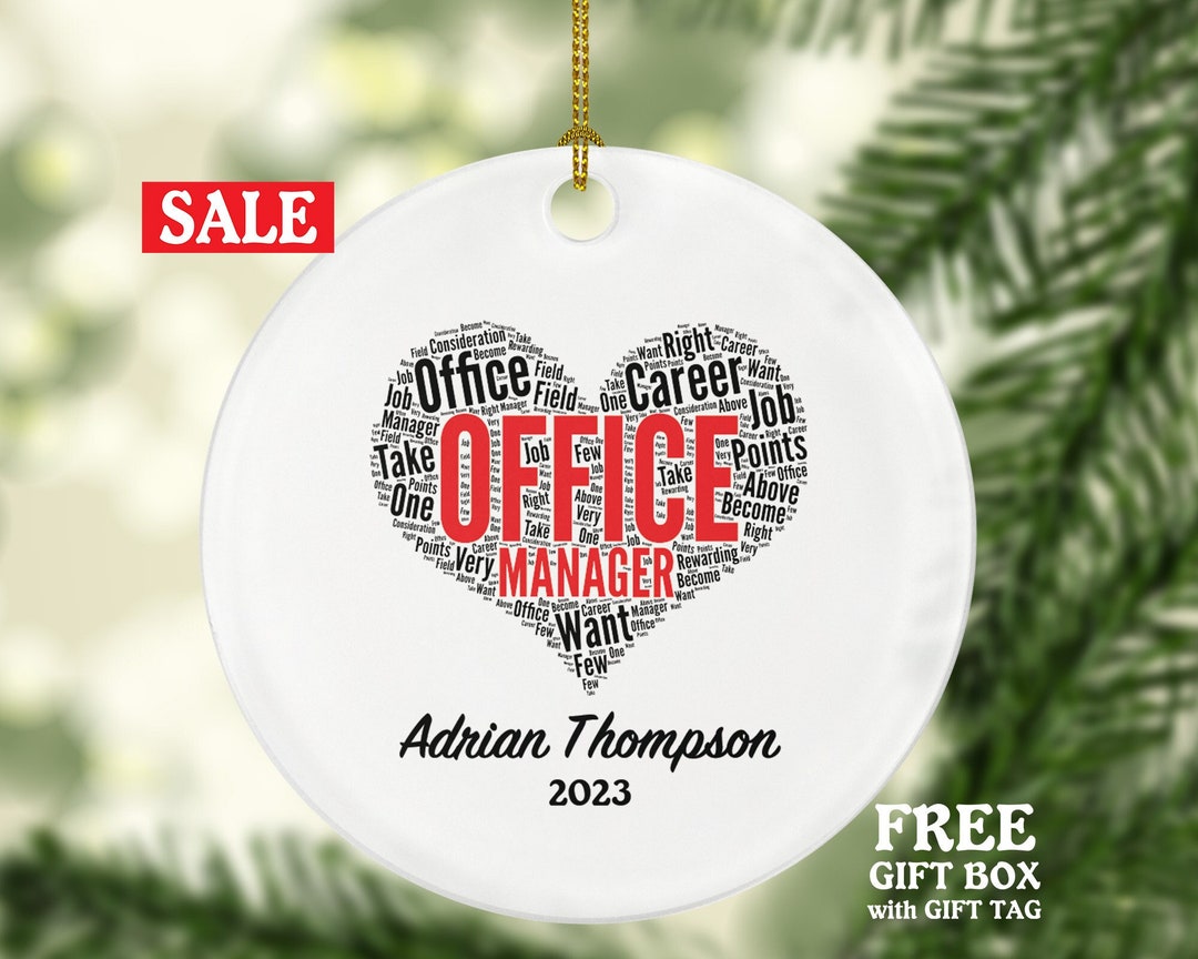 Office Manager Christmas Ornament Personalized - Officer Office Worker ...