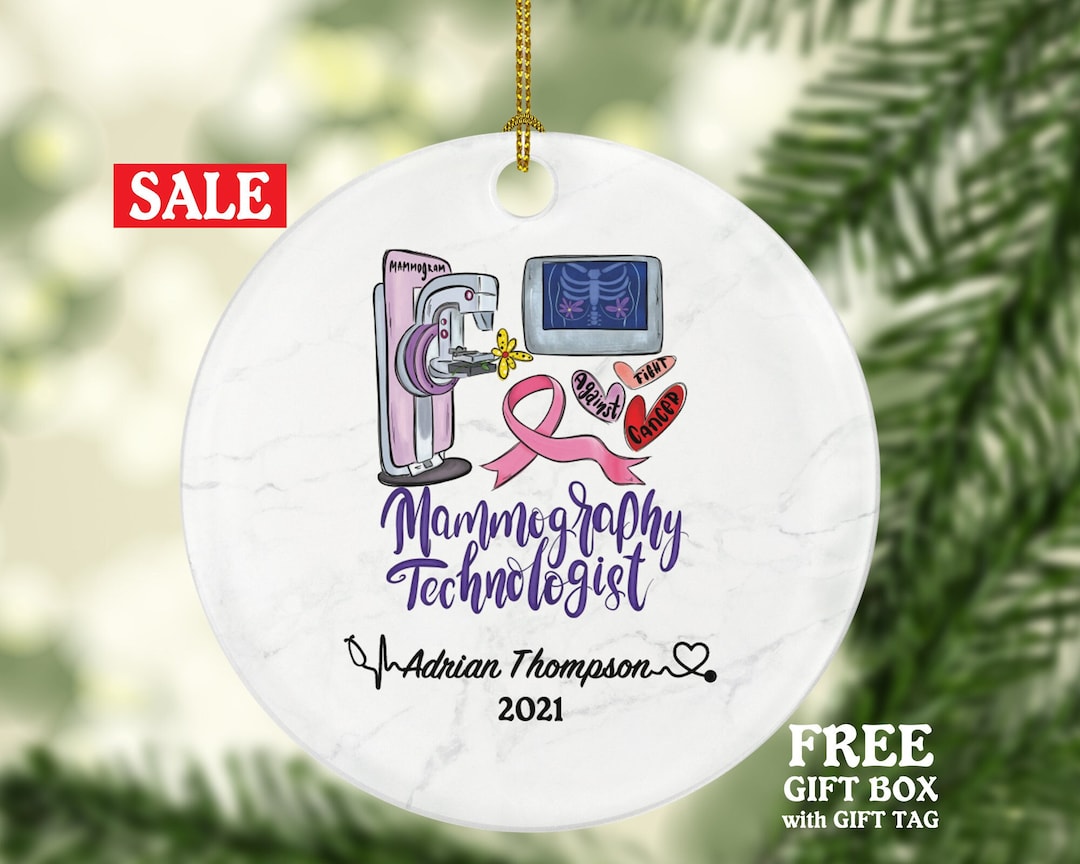 Mammography Tech Christmas Ornament Personalized - Radiology Breast ...