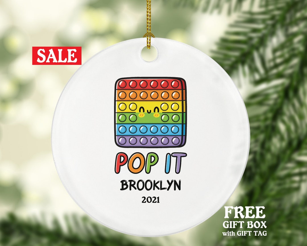 Poppit Toy Ornament, Kids Toy Pop It Fidget Toy Personalized Christmas ...