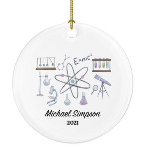 Science STEM Biology Chemistry Christmas Ornament Personalized ...