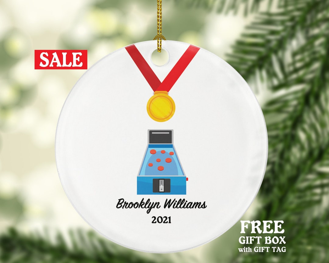 Pinball Christmas Ornament Personalized - Pinball Player Gift Pinball ...
