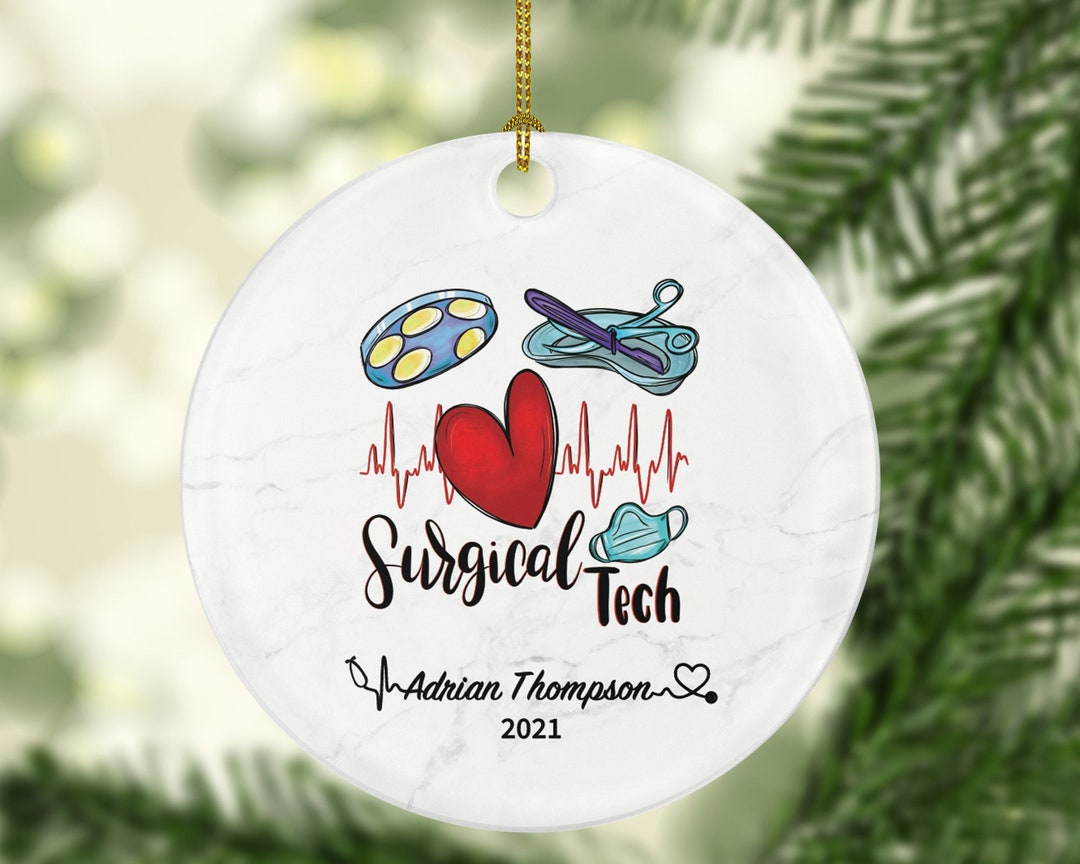 Surgical Tech Christmas Ornament Personalized - Surgery Technician Gift ...