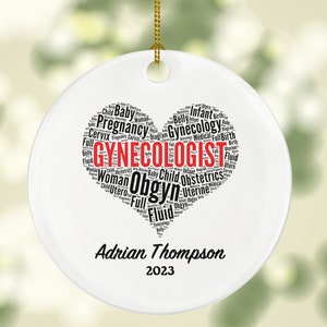 Gynecologist Christmas Ornament Personalized - OB-GYN Obgyn ...