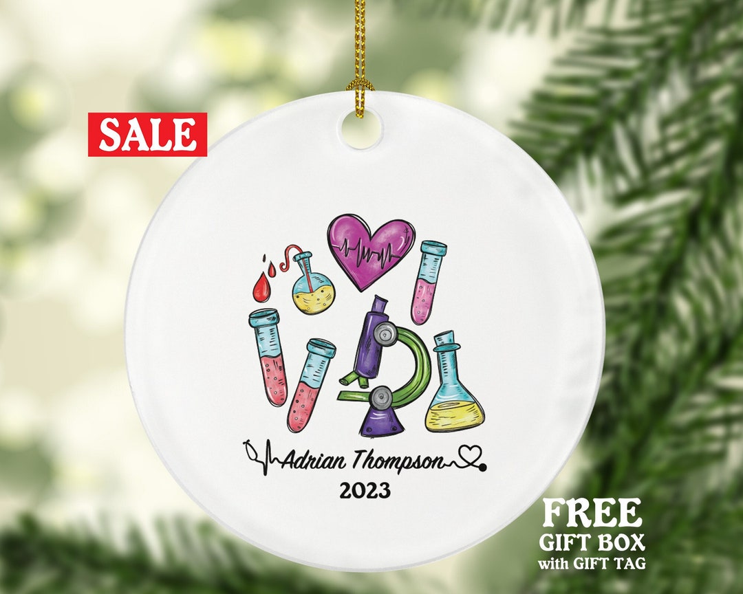 Laboratory Technician Christmas Ornament Personalized - Phlebotomist ...