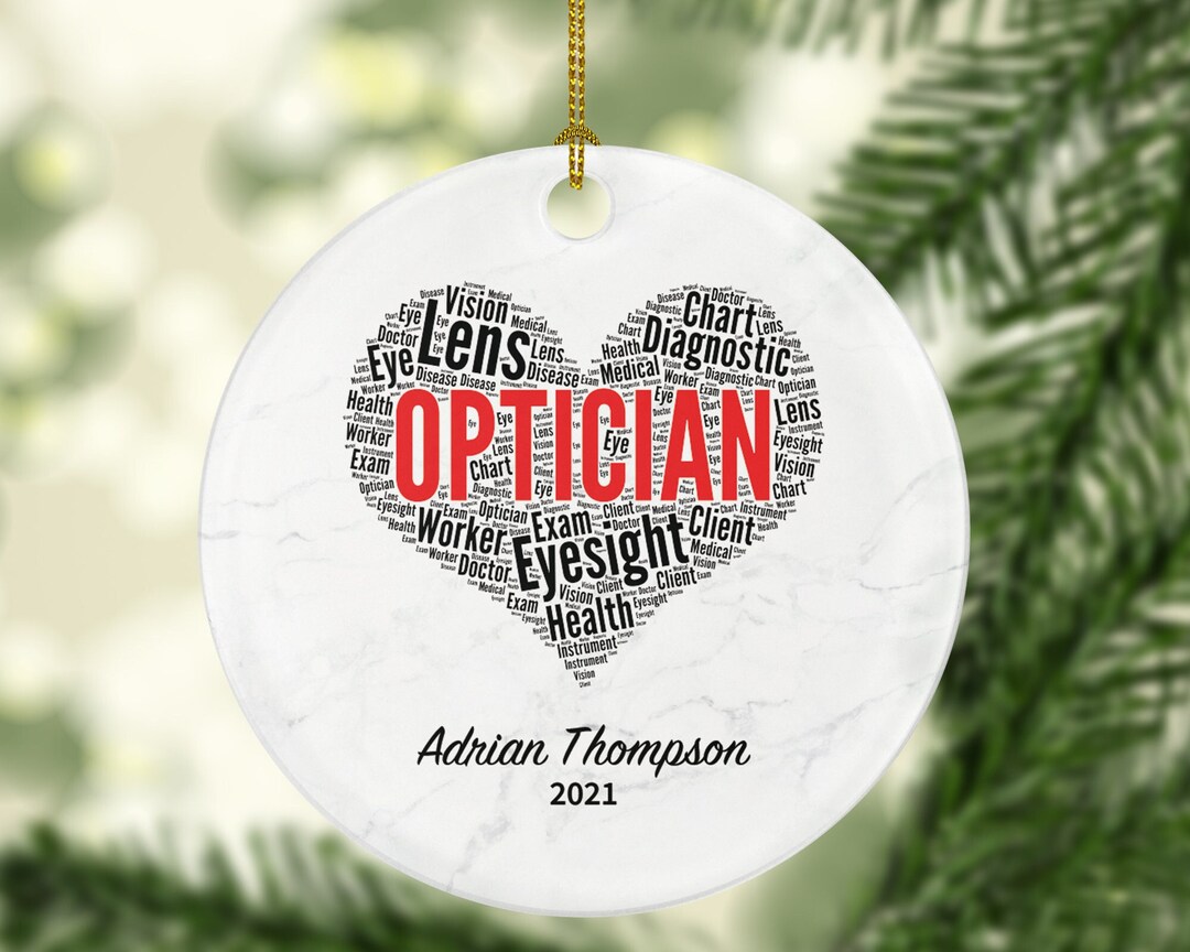 Optician Christmas Ornament Personalized Eyes Health Seeing Visual ...