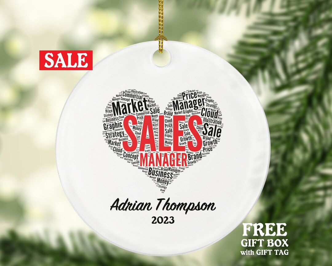 Sales Manager Christmas Ornament Personalized - Salesman Selling ...