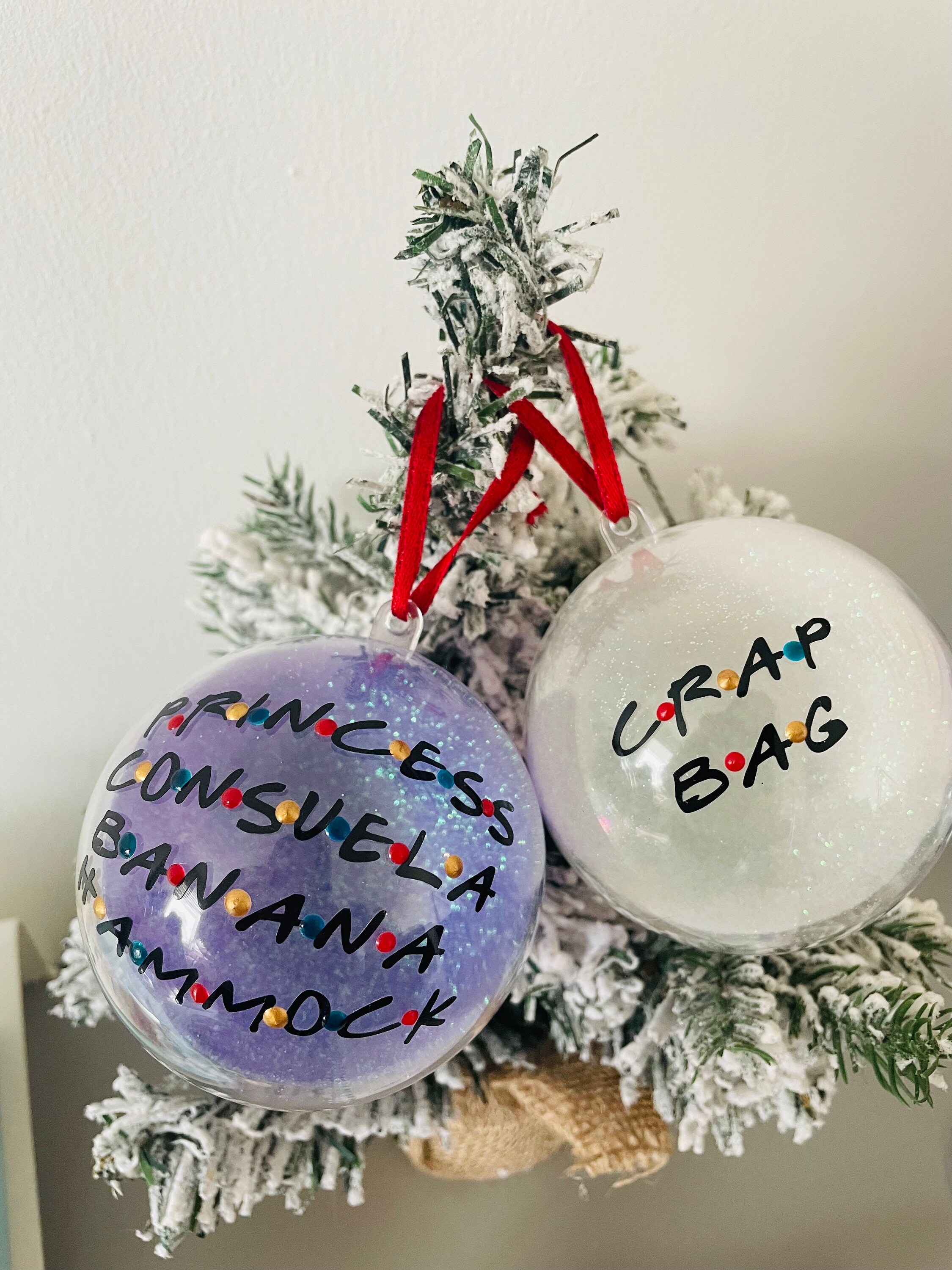 FRIENDS Couples Christmas Tree Bauble Princess Consuela - Etsy UK