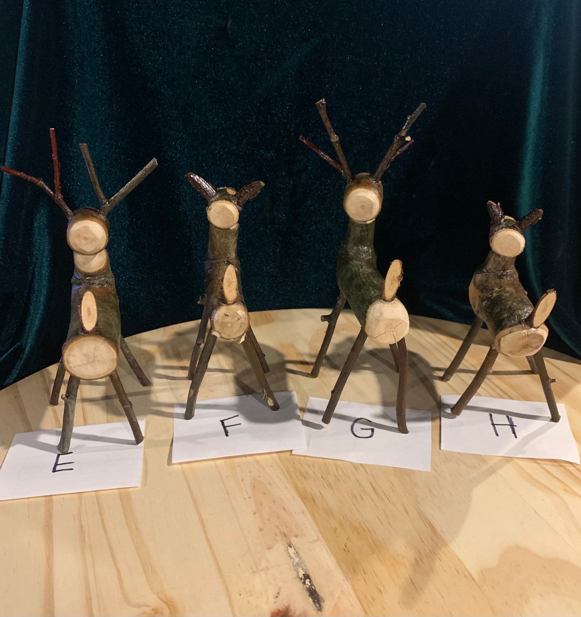 1 miniature rustic stick deer FREE SHIPPING | Etsy