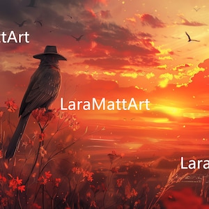 Wallpaper Red Dead Redemption Style Bird - Etsy