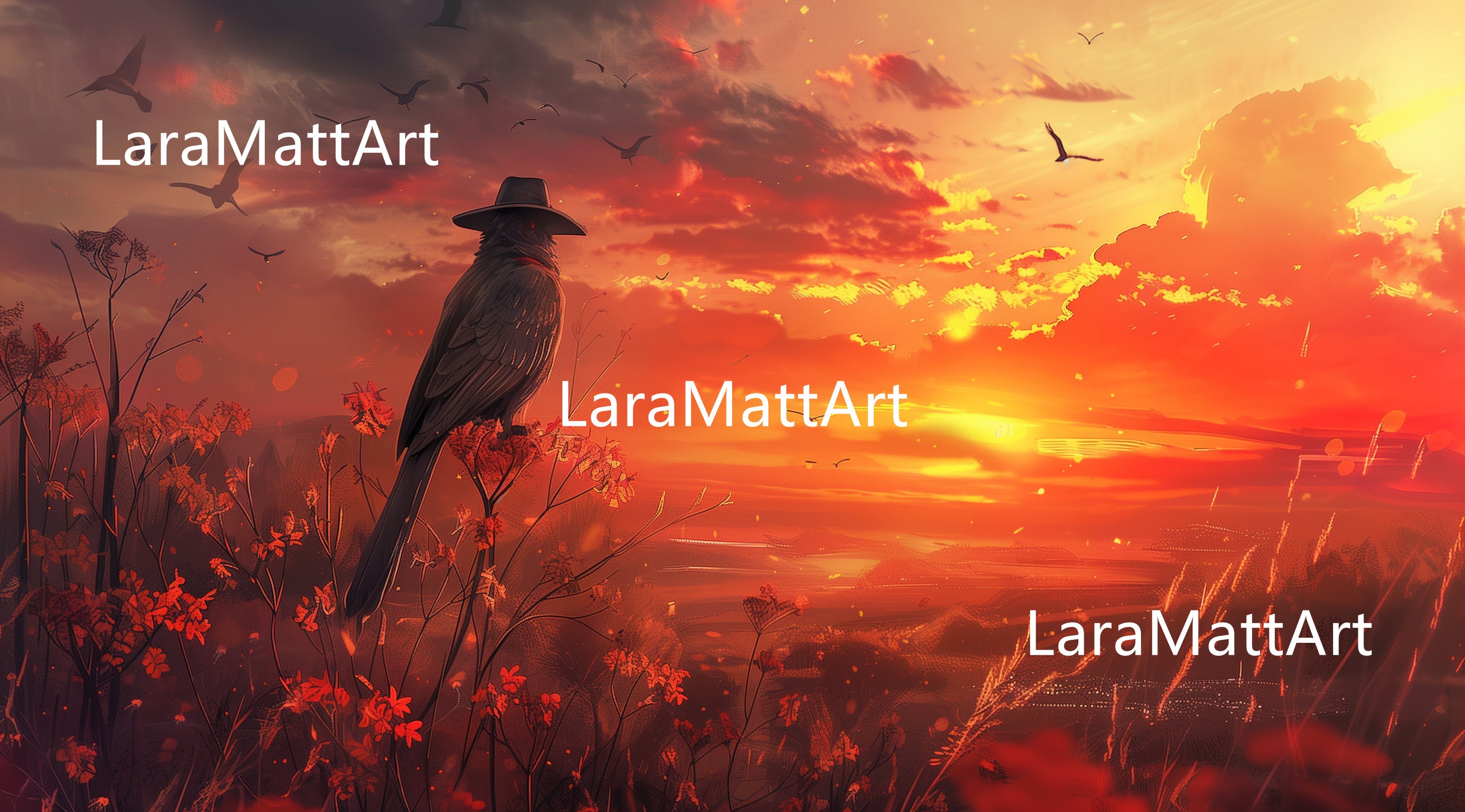 Wallpaper Red Dead Redemption Style Bird - Etsy